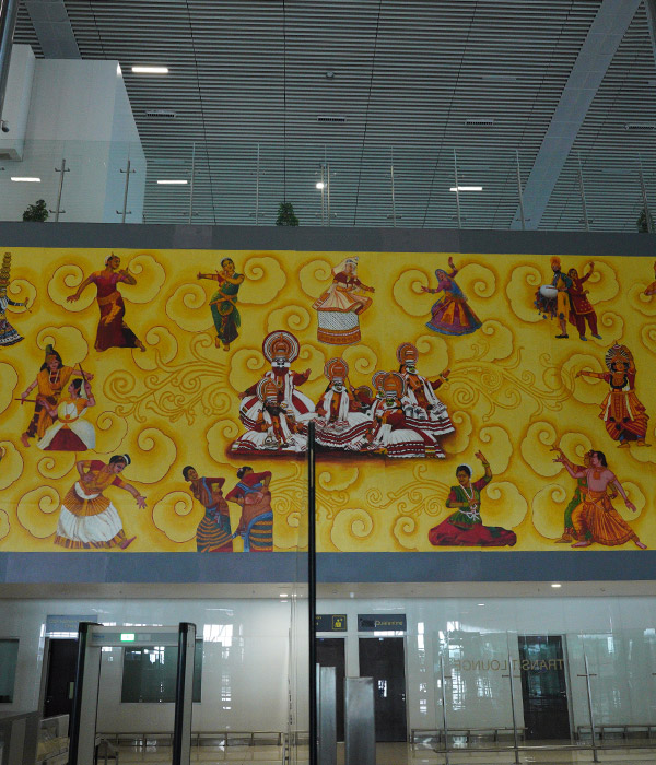 Dance Forms of India – Mural Painting Art Kannur International Airport ...